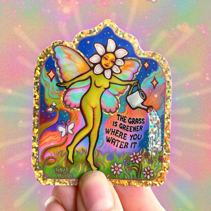 Rare Sticker 𖦹 The Grass is Greener – Tanja B. Artistry